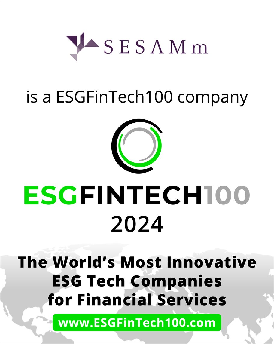 SESAMm Recognized in the ESGFinTech100 List for Pioneering ESG ...
